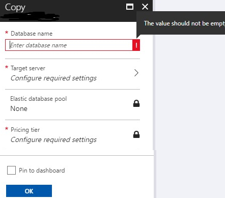 Create, Copy, Rename And Delete SQL Database In Azure